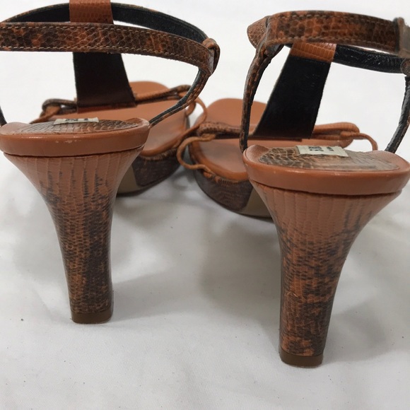 Furla | Shoes | Furla Python Snakeskin Strappy Heels 37 | Poshmark